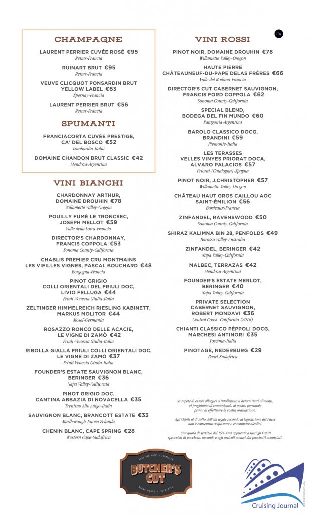 Butcher’s Cut: the steakhouse on board Msc Cruises | Cruising Journal