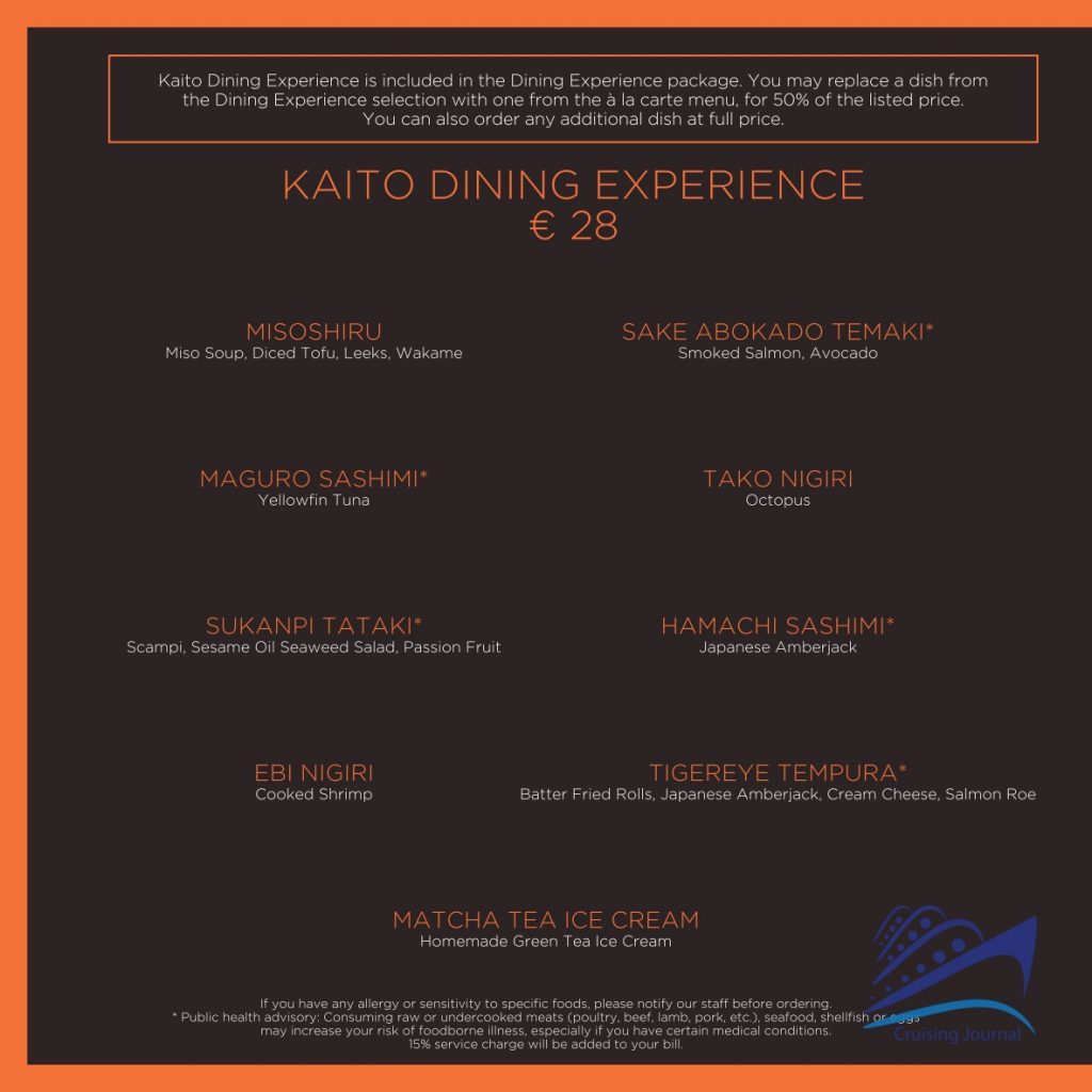 Kaito Teppanyaki and Sushi Bar on Msc Cruises | Cruising Journal